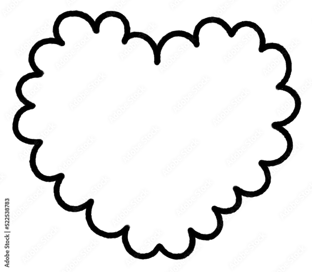 Cloud frame text box Speech Bubble doodle line art. Stock Illustration ...