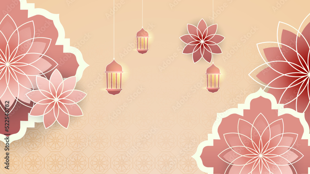 Islamic ramadan background with Arabic ornament pattern and luxury ...