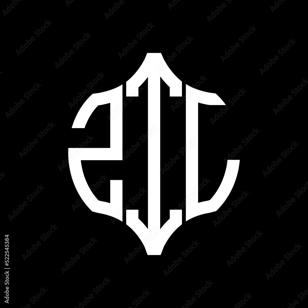 ZIL letter logo. ZIL best black background vector image. ZIL Monogram ...