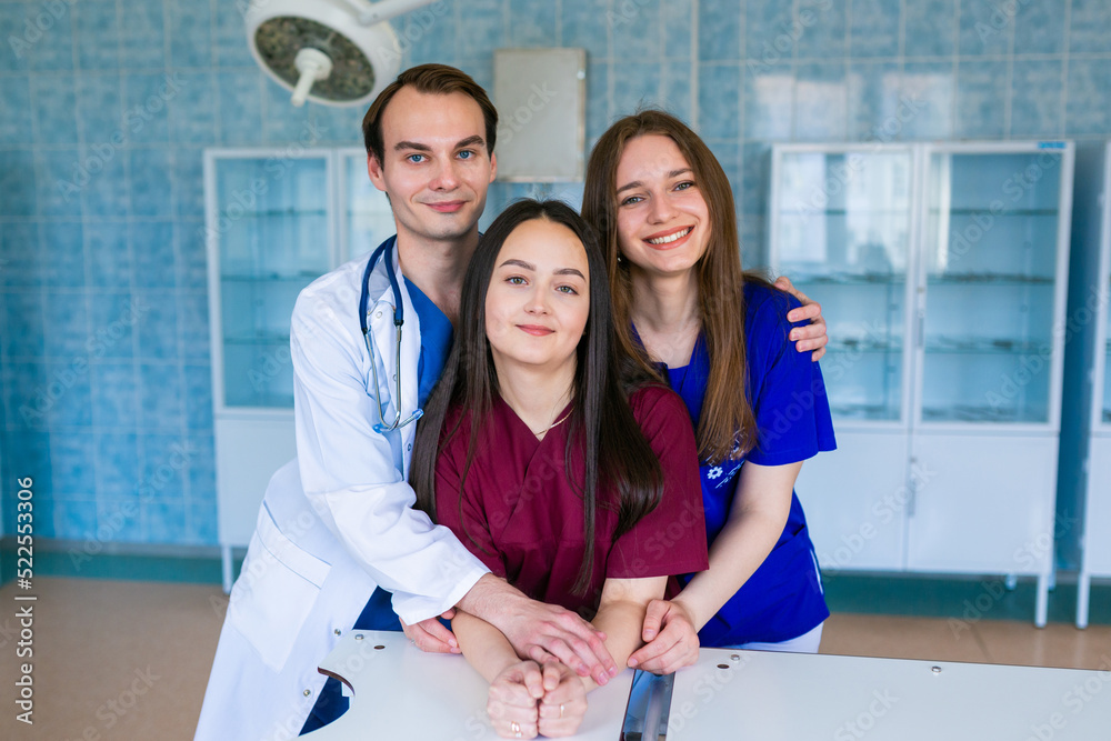 medicine. Medical people team - doctor, nurse and surgeon. a group of ...