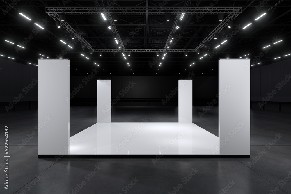 Exhibition stand for mockup and Corporate identity,Display design.Empty booth Design.Retail ...