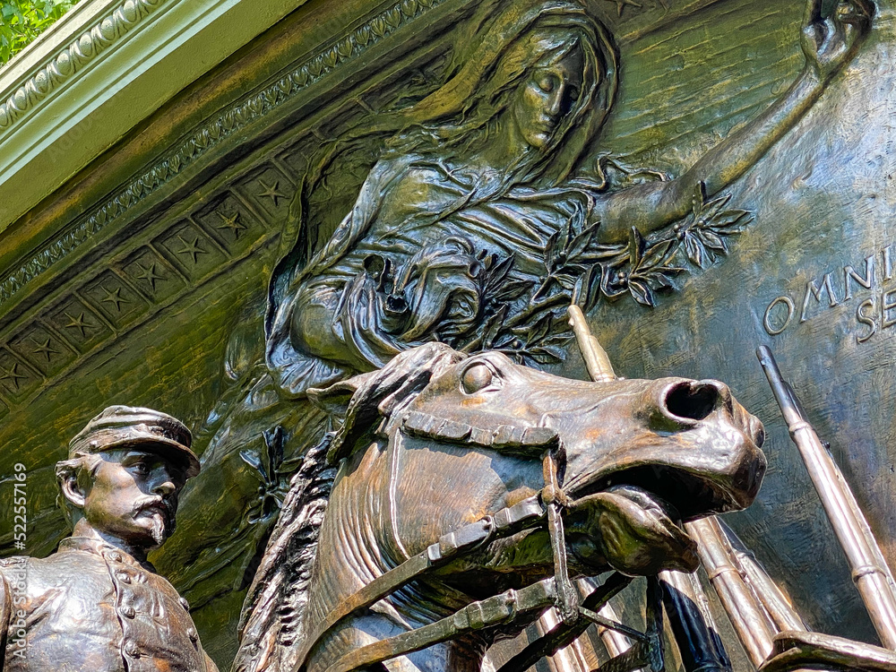 Shaw Memorial in Saint Gaudens National Historical Park in Cornish, New ...
