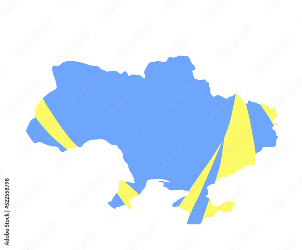 Vector illustration of the map of Ukraine. Stock Vector | Adobe Stock