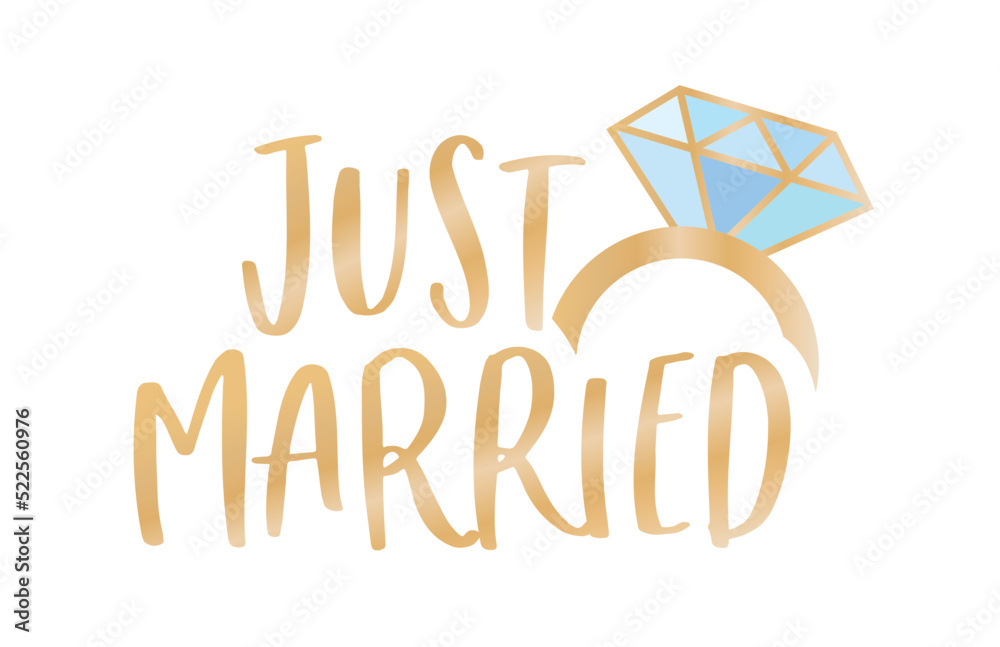 Just Married, Just Married Sign, Just Married Banner, Wedding Banner ...
