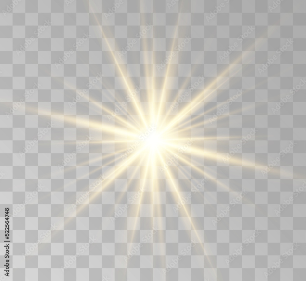 A series of transparent vector effects. Easy replacement of EPS10 lights.Set of golden glowing ...