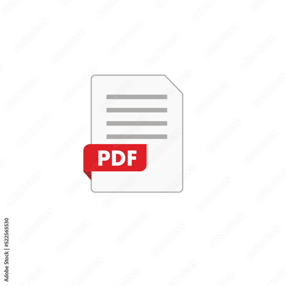 pdf-document-note-icon-flat-style-paper-sheet-vector-illustr ...