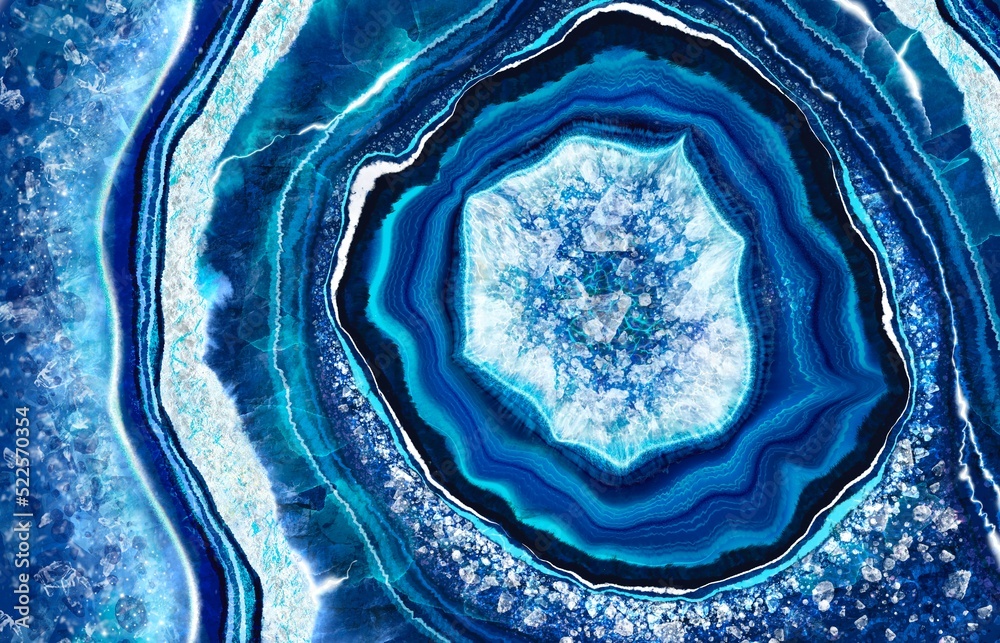 Blue agate art store