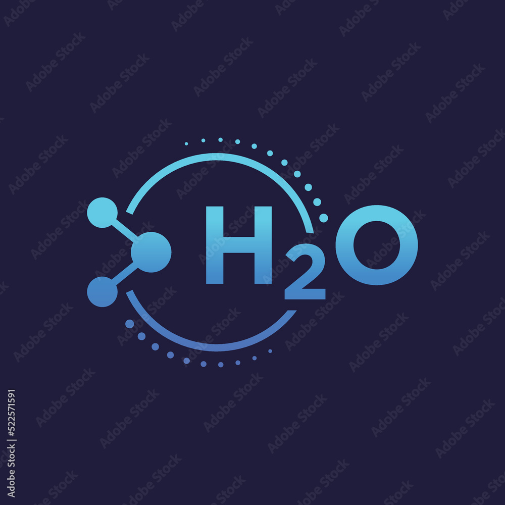 Water H2O, H2O, Science, Water Symbol, Molecule Symbol Vector Logo ...