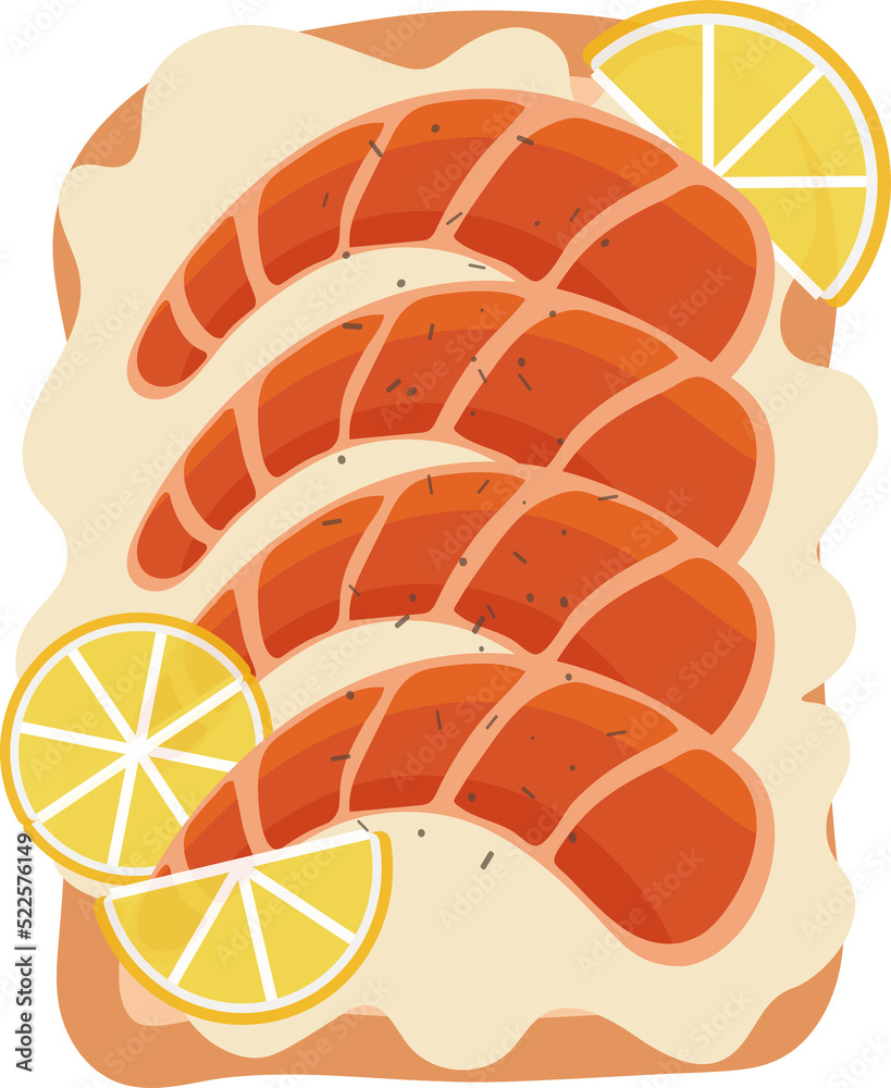 breakfast Toast illustrator Stock Illustration | Adobe Stock