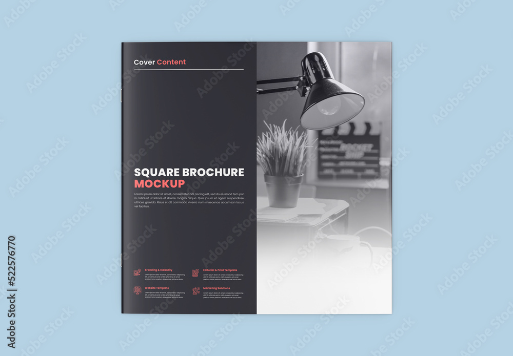 Closed Square Magazine Stock Template | Adobe Stock