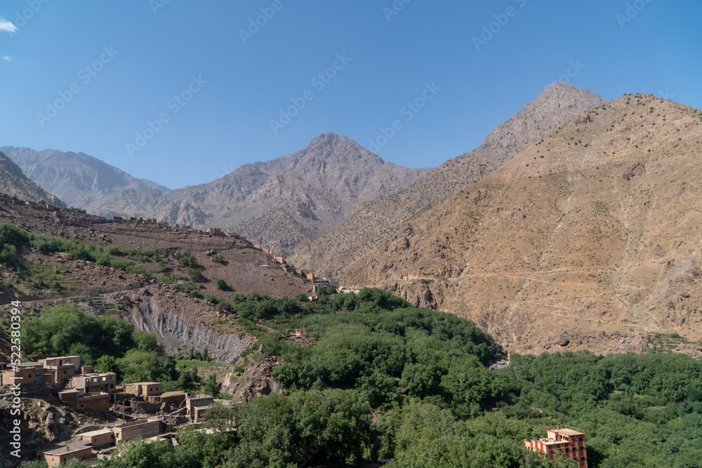 Panoramic view over imlil valley Stock-Foto | Adobe Stock