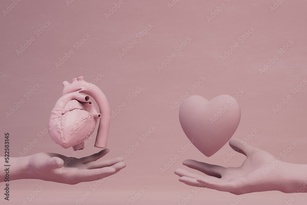 true love. gives his heart on one side and fake love on the other. a ...