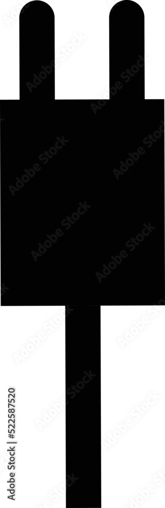 Simple plug in icon vector . Plug symbol . Cable sign Stock Vector ...