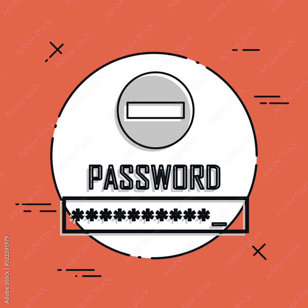 Vector illustration of single isolated password icon Stock Vector ...