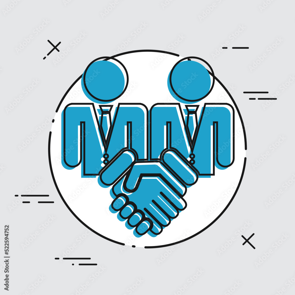 Corporate agreement icon Stock Vector | Adobe Stock