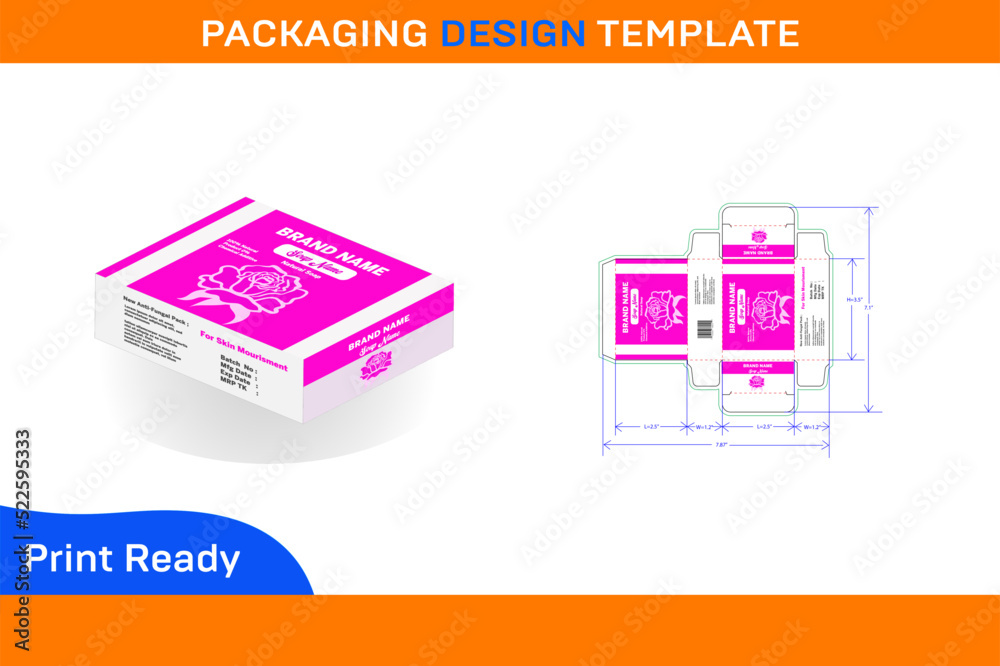 Soap Box packaging Design Template_Box Design and 3D box Stock Vector ...