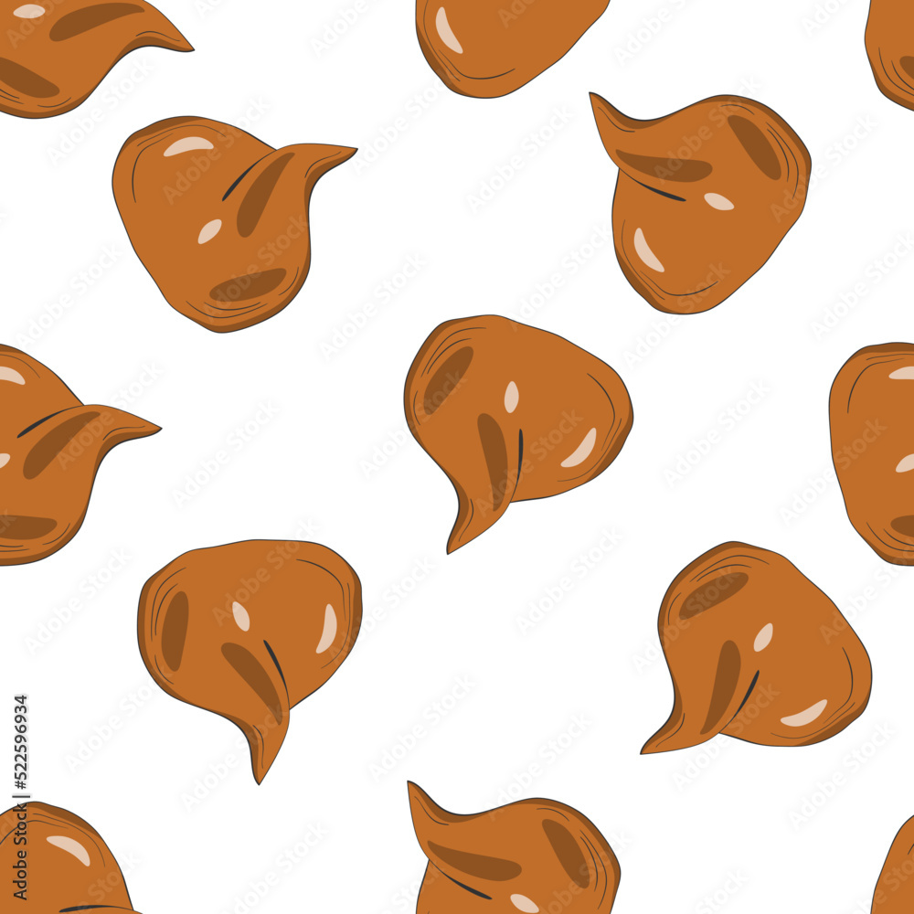 Seamless pattern with kawaii poop on white background. Cartoon poo ...