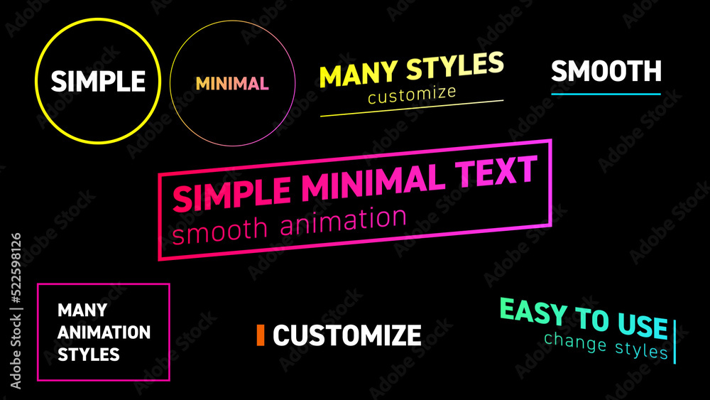 Simple Minimal Text Overlay Stock Template | Adobe Stock