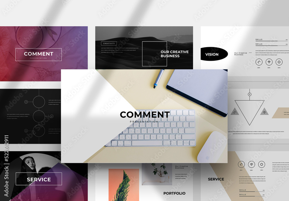 Comment Presentation Stock Template | Adobe Stock