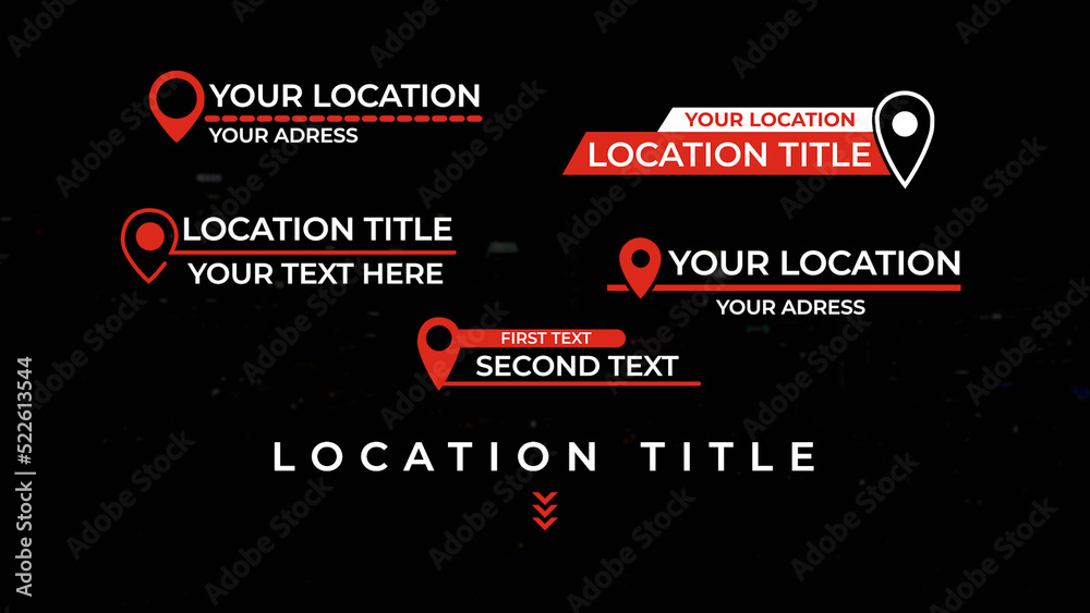 Simple Location Titles Stock Template | Adobe Stock
