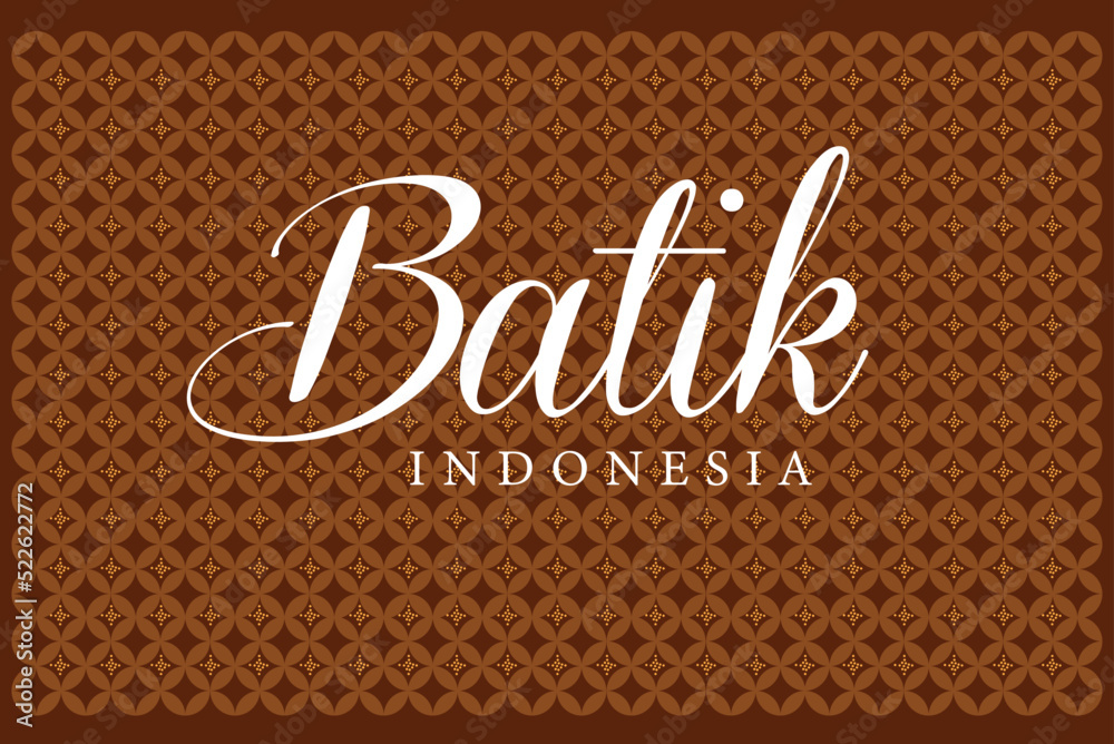 Indonesian Batik classic kawung pattern for National Batik Day ...