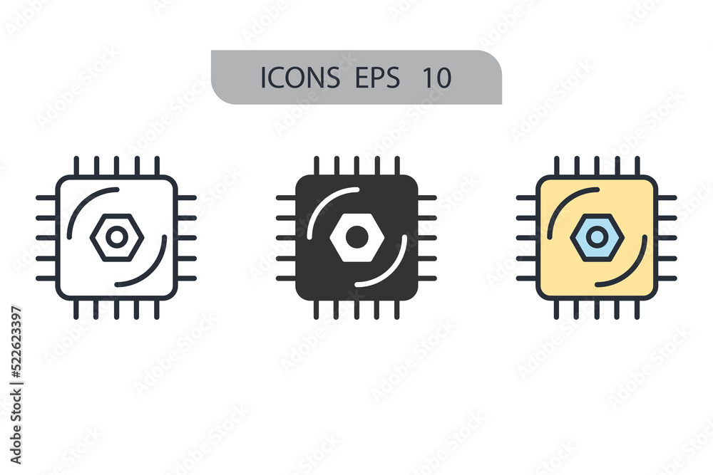 temporal cycle consistency icons symbol vector elements for infographic ...