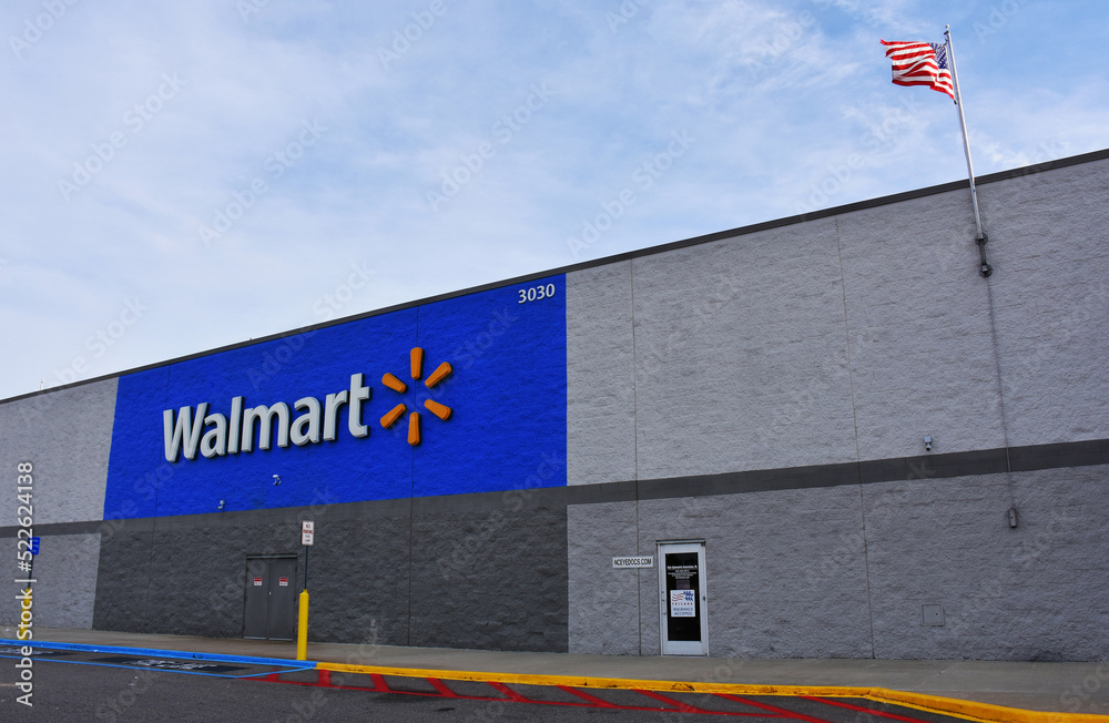 Walmart Store Exterior, Fayetteville, North Carolina, USA Stock Photo ...