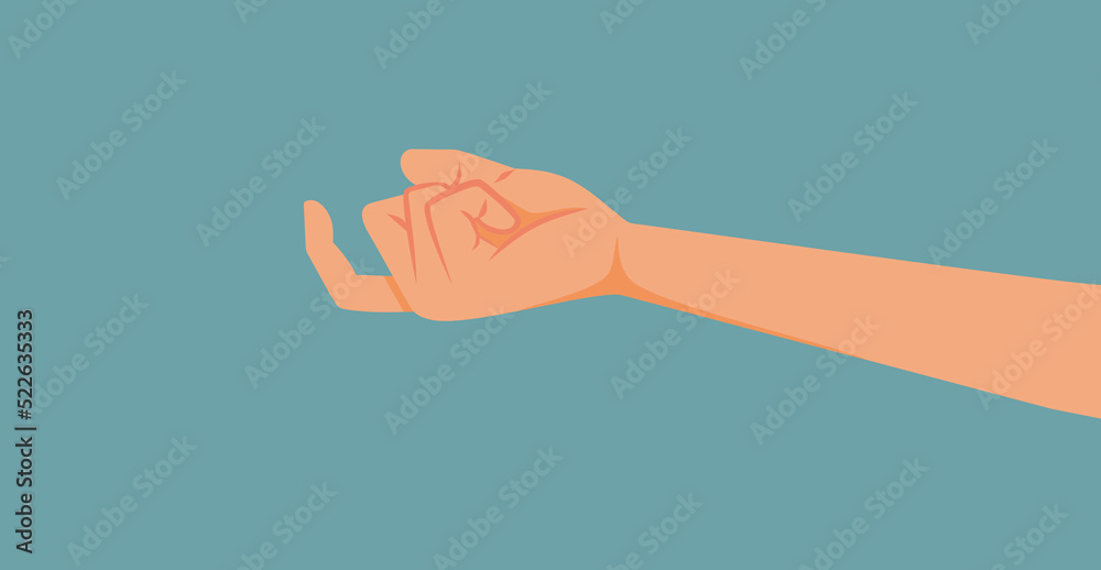 Hand Making Beckoning Sign Vector Cartoon Illustration. Lover flirting ...