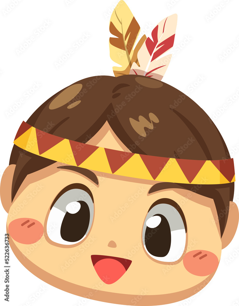 Stickman Native American Indian Stock Illustration | Adobe Stock