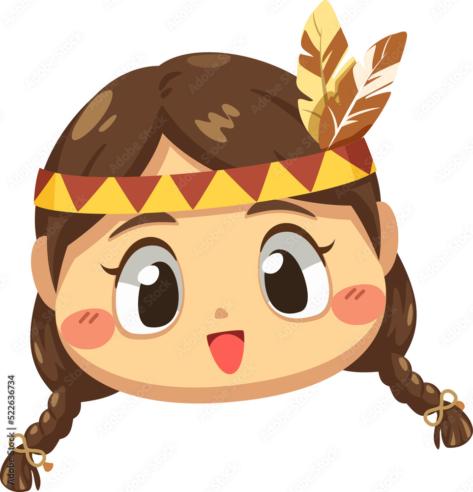 Stickman Native American Indian Stock Illustration | Adobe Stock