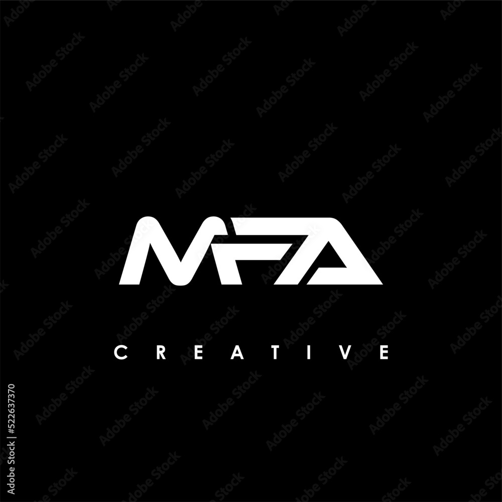 MFA Letter Initial Logo Design Template Vector Illustration Stock ...