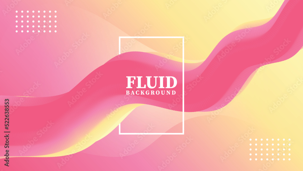 Fluid Background with 3d shapes Stock Vector | Adobe Stock