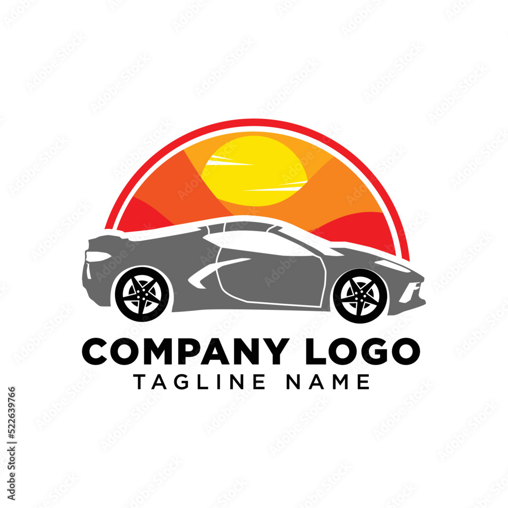 touring car logo template, adventure car logo illustration Stock Vector ...