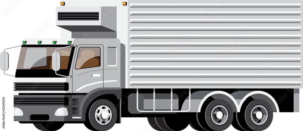 Cartoon box truck illustration Stock Illustration | Adobe Stock