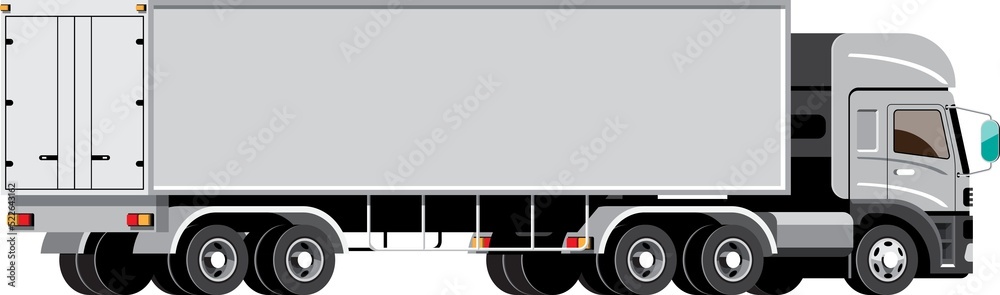 Cartoon box truck illustration Stock Illustration | Adobe Stock