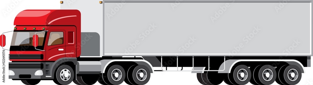Cartoon box truck illustration Stock Illustration | Adobe Stock