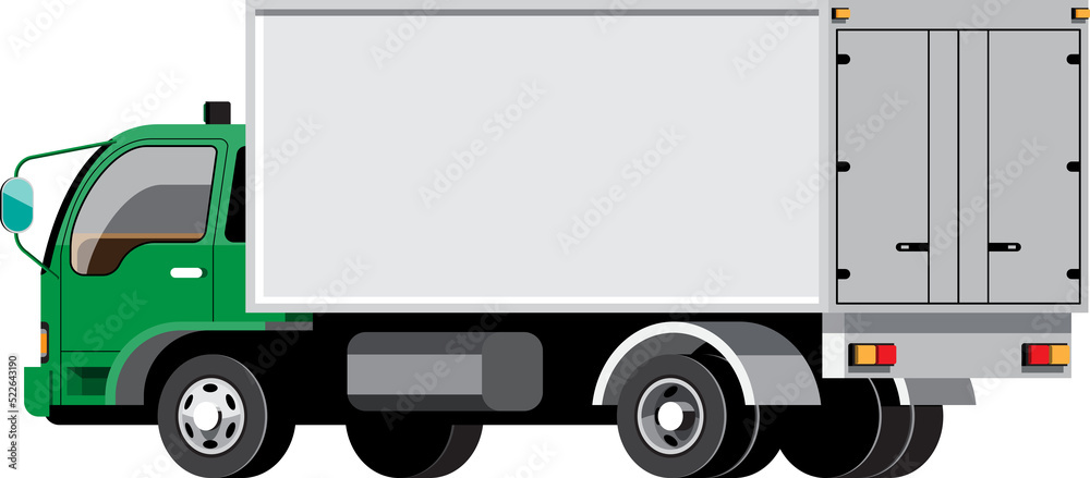 Cartoon box truck illustration Stock Illustration | Adobe Stock