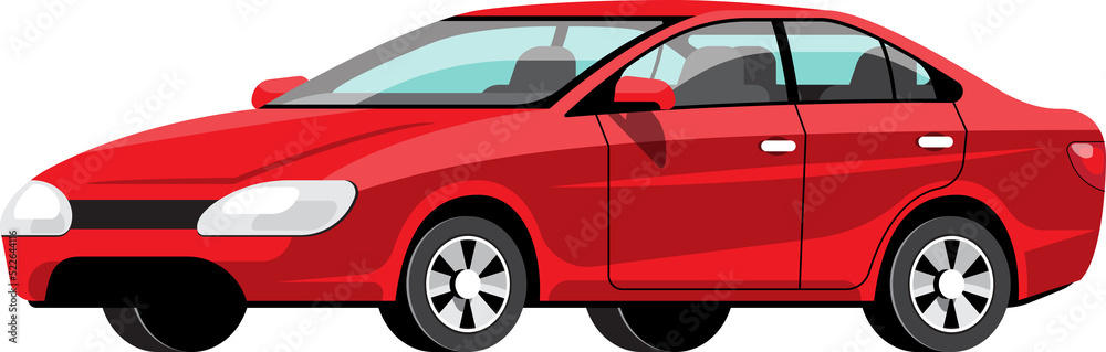 Cartoon car sedan illustration Stock Illustration | Adobe Stock