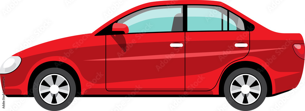Cartoon car sedan illustration Stock Illustration | Adobe Stock
