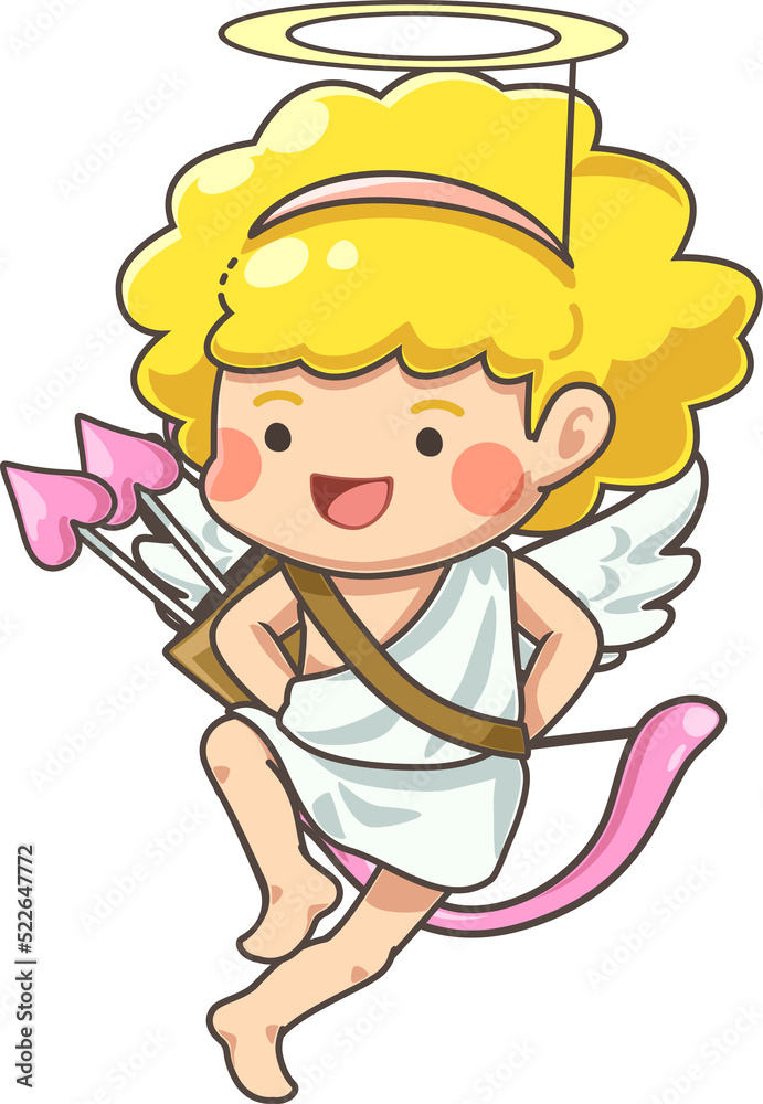 cupid cute cartoon Stock Illustration | Adobe Stock