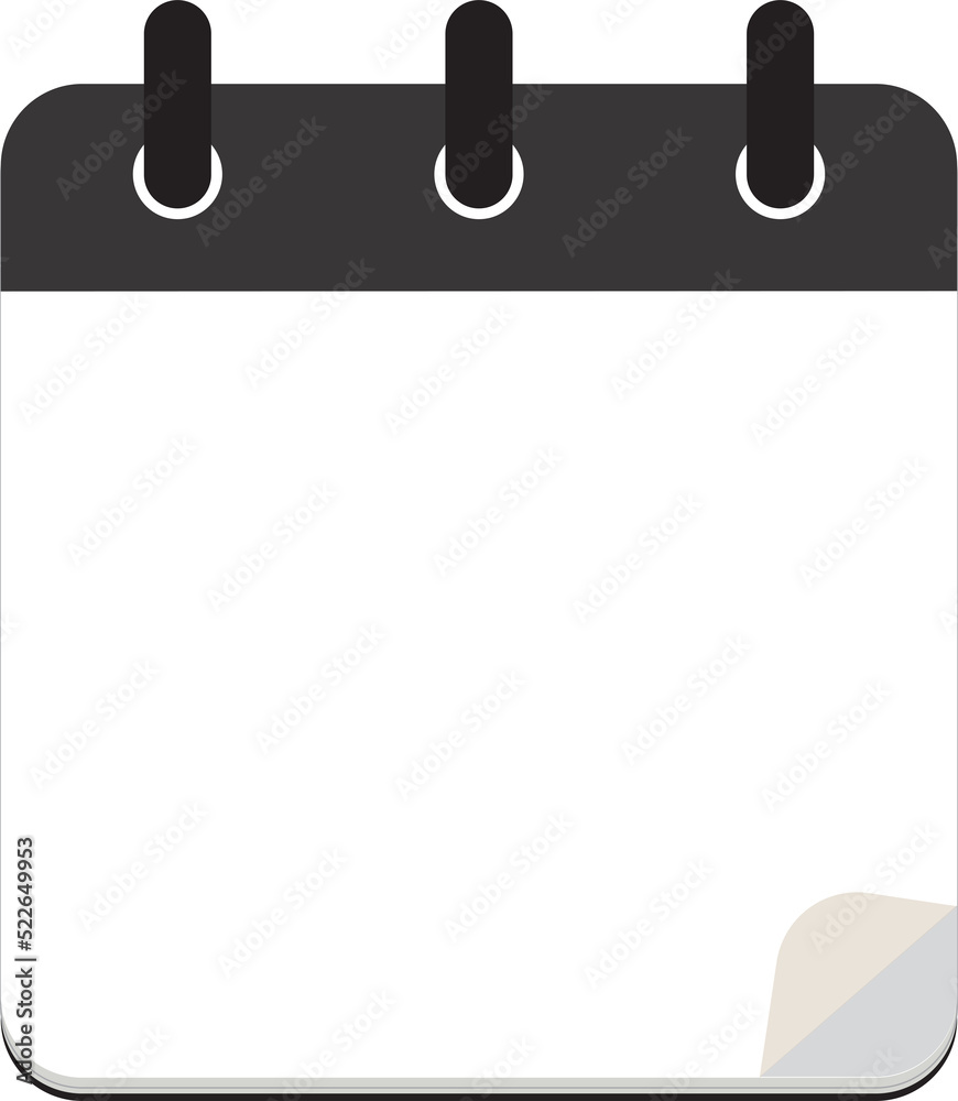 Empty replica of the calendar. For meeting appointments and important ...