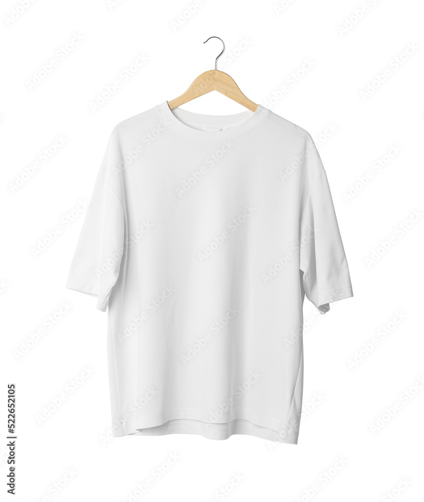White oversize T shirt mockup hanging, Png file. Stock Photo | Adobe Stock