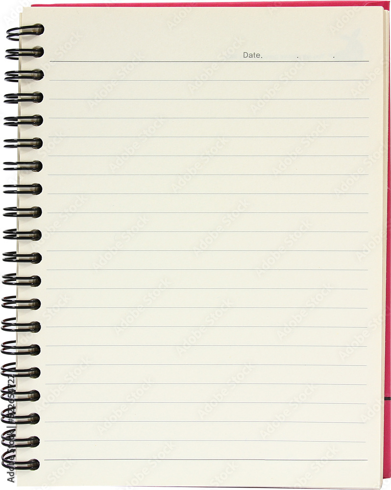 notebook paper background isolated, Clipping paths for design work ...