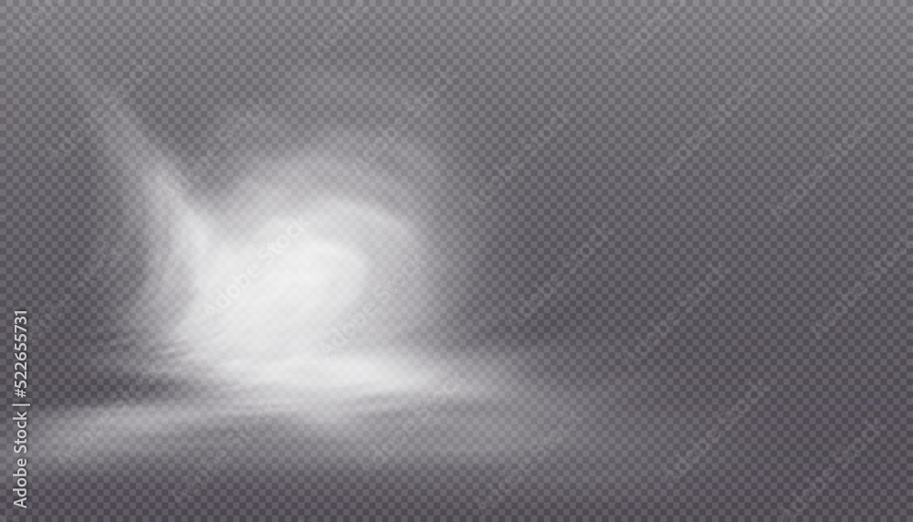 Translucent smoke or foggy cloud isolated on a transparent background ...