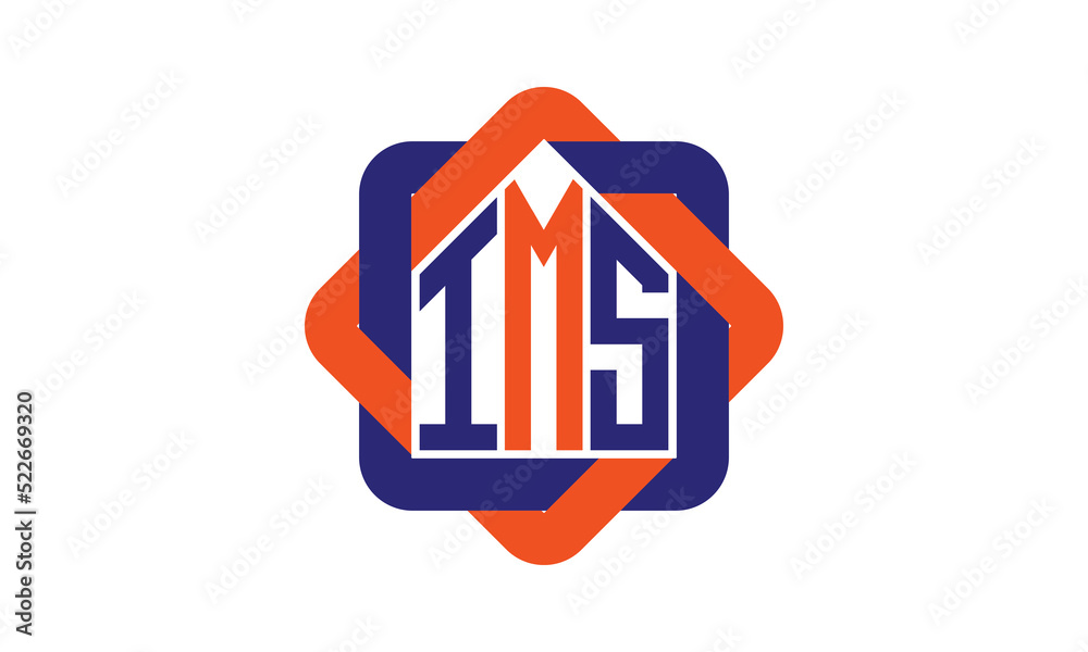 IMS three letter real estate logo with home icon logo design vector ...