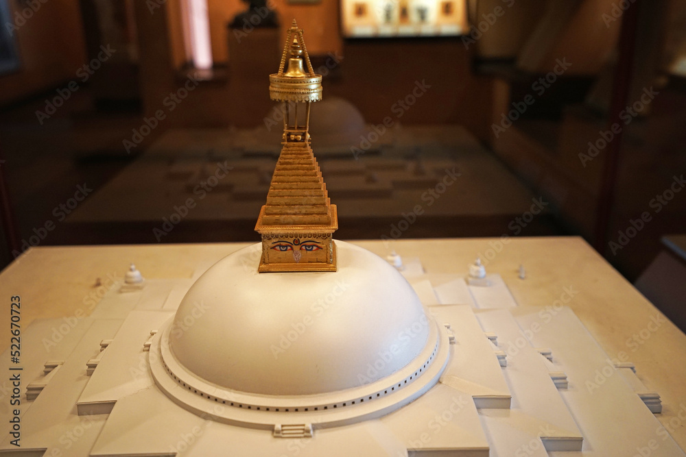 Close up Stupa model at Patan Durbar Square building, the ancient royal ...