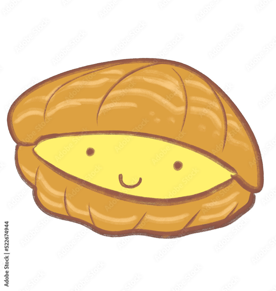 clam shell marine under the sea animal cartoon hand drawn doodle ...