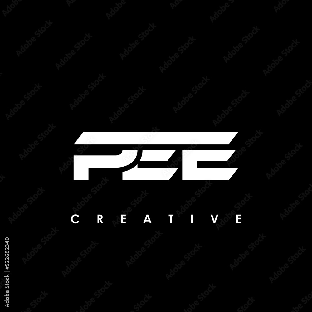 PEE Letter Initial Logo Design Template Vector Illustration Stock ...