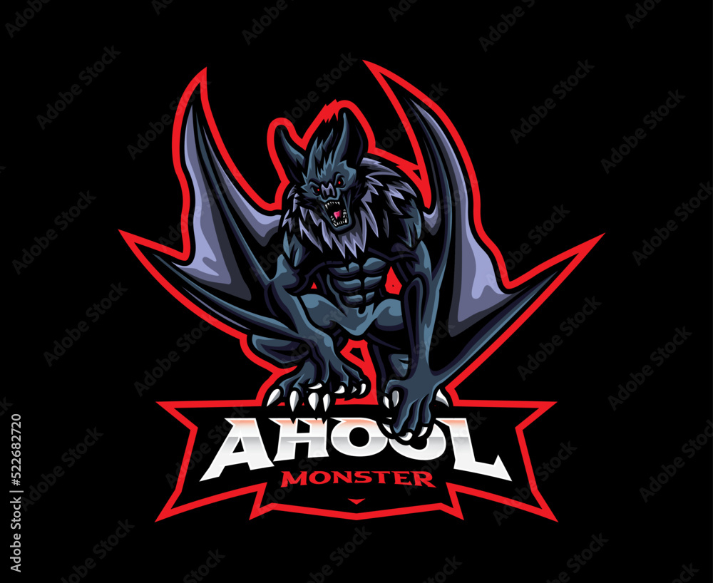 Ahool mascot logo design Stock Vector | Adobe Stock