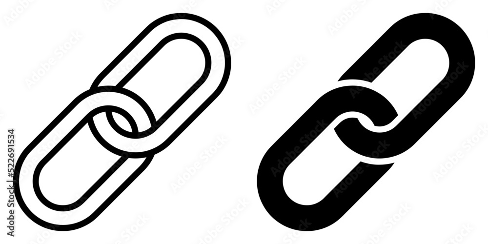 ofvs77 OutlineFilledVectorSign ofvs - link vector icon . isolated ...